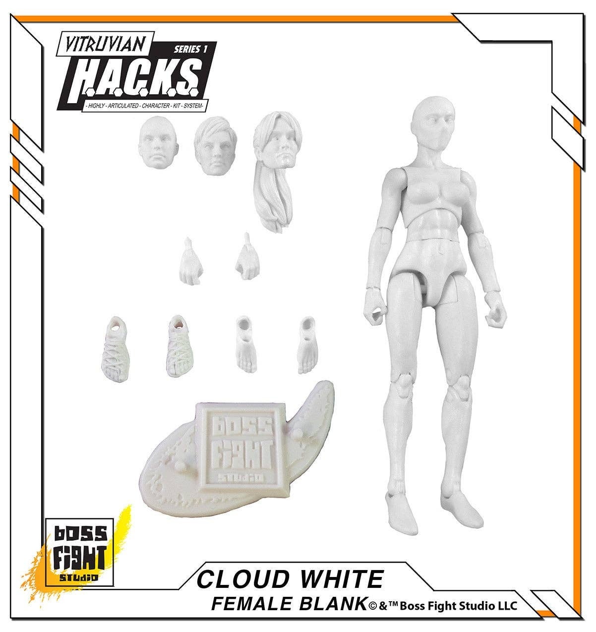 Vitruvian H.A.C.K.S. Action Figure Blank - Female Body: Cloud White ...